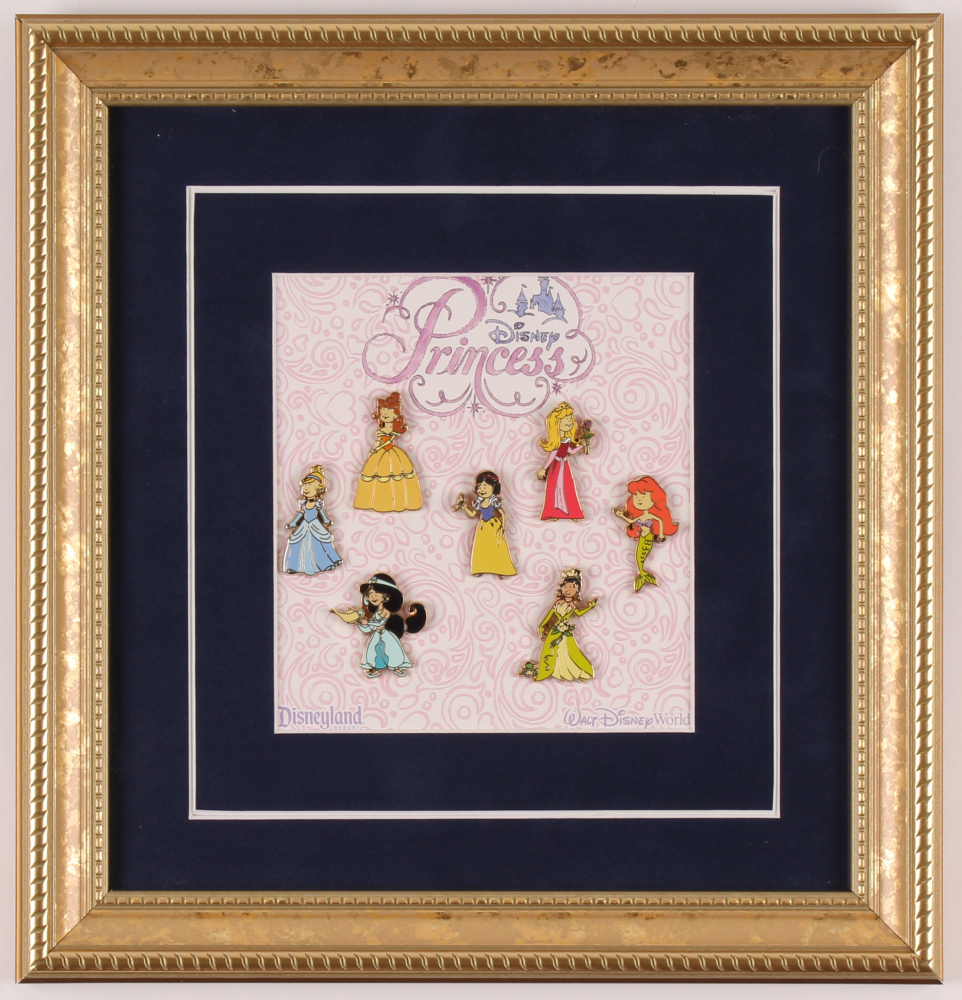 Disney Princesses 10.5x11 Custom Framed Pin Display | Pristine Auction
