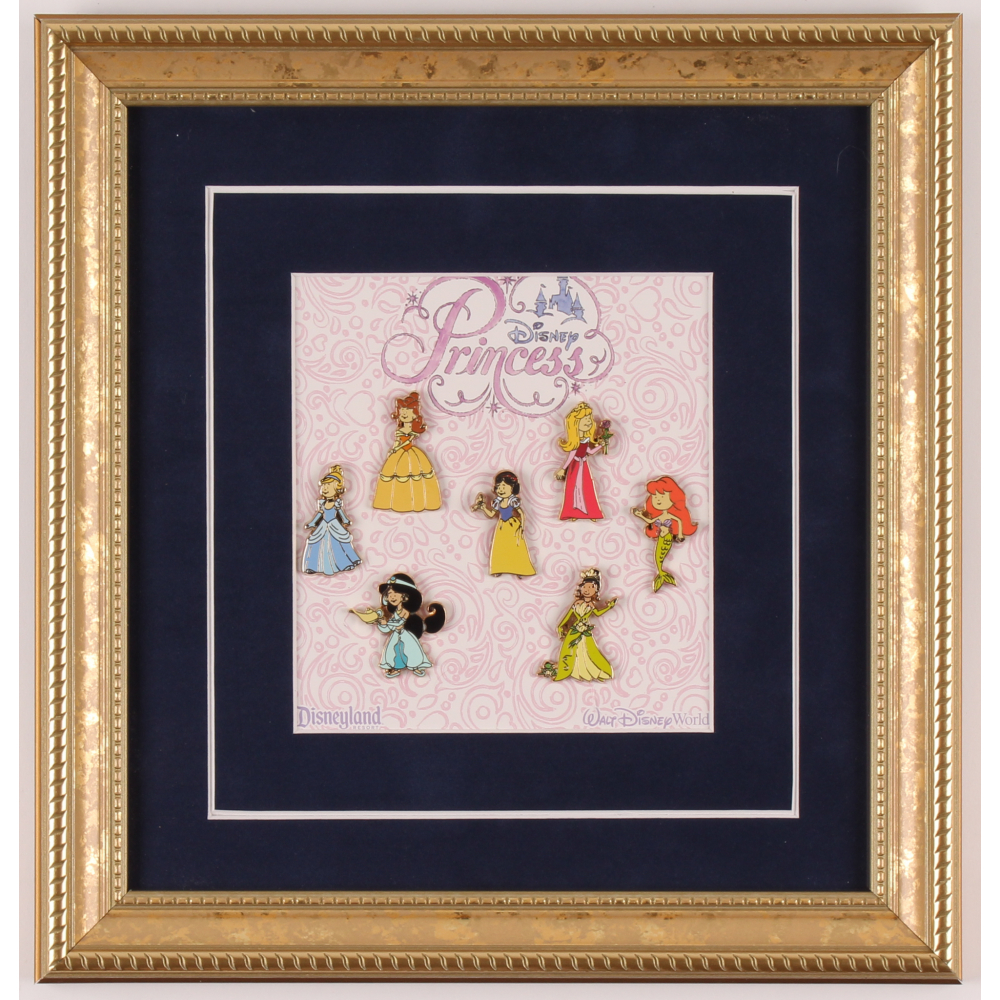 Disney Princesses 10.5x11 Custom Framed Pin Display | Pristine Auction