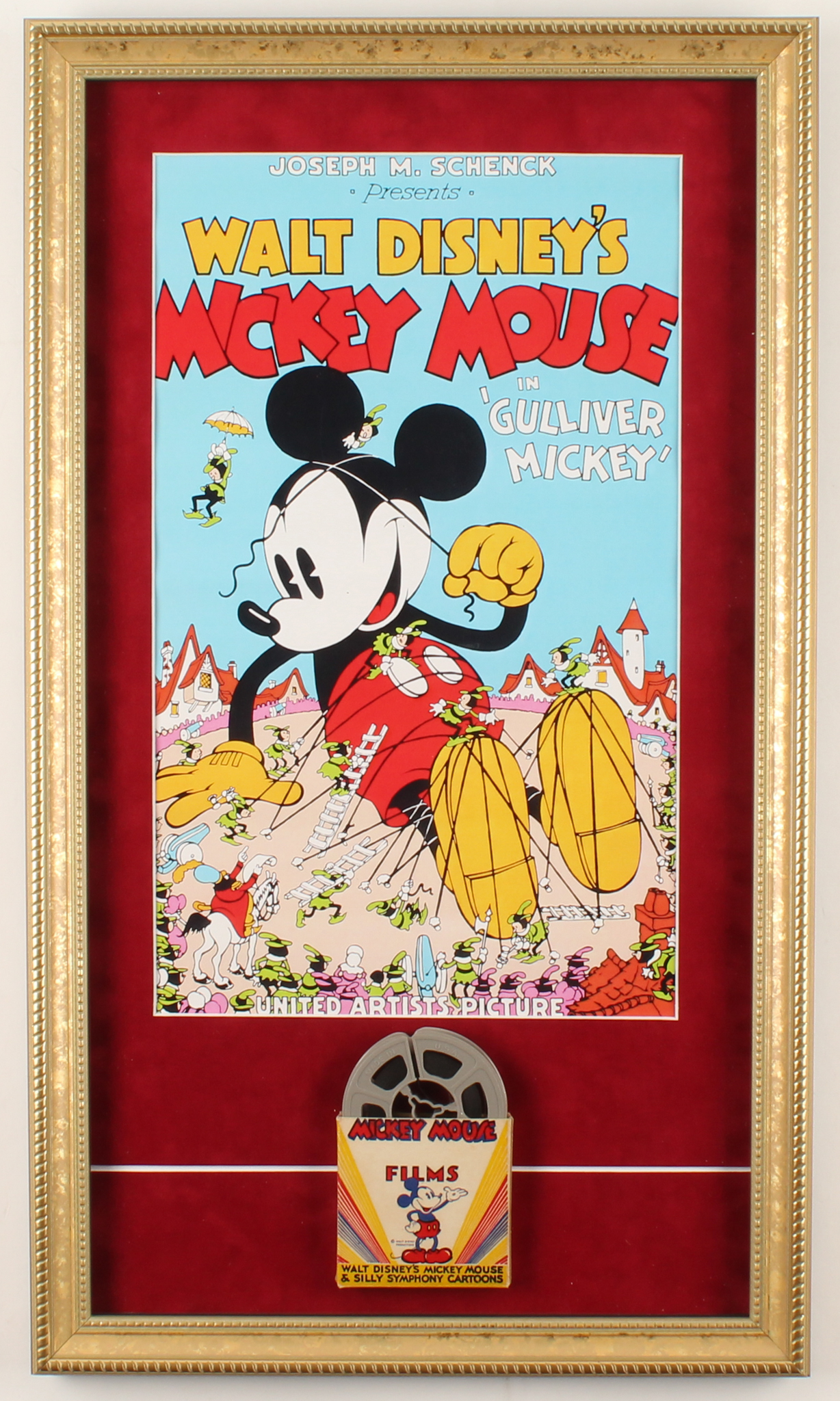 Walt Disney's "Mickey Mouse" 14x24 Custom Framed 1950s Film Reel ...