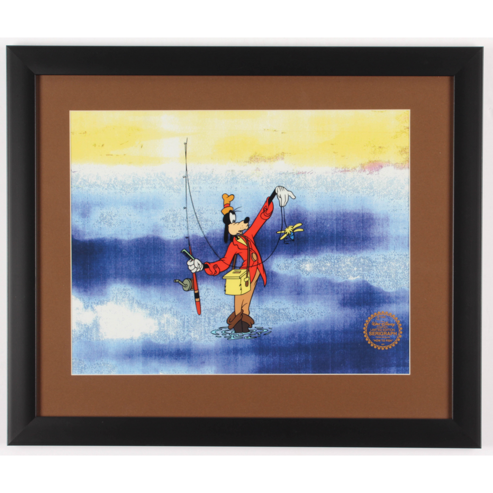 Goofy "How to Fish" 16x19 Custom Framed Animation Serigraph Display ...