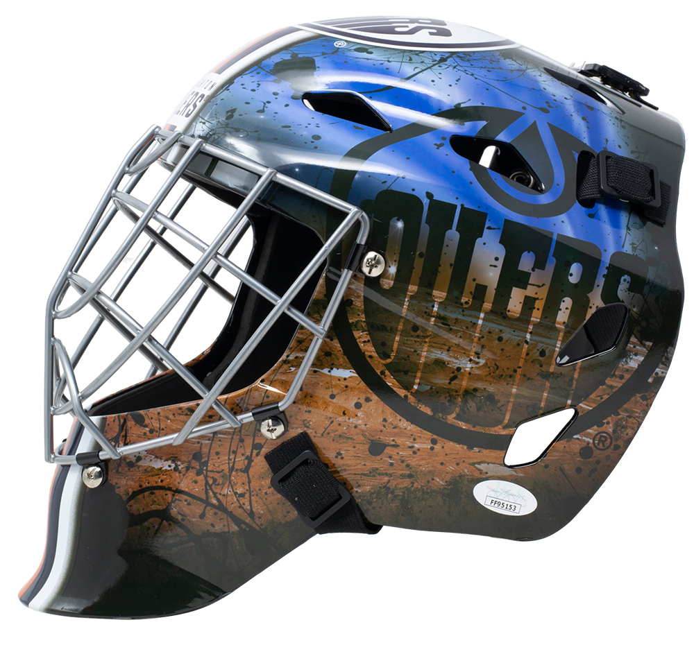 Grant Fuhr Signed Oilers Full-Size Goalie Mask Inscribed "HOF 03" (JSA ...