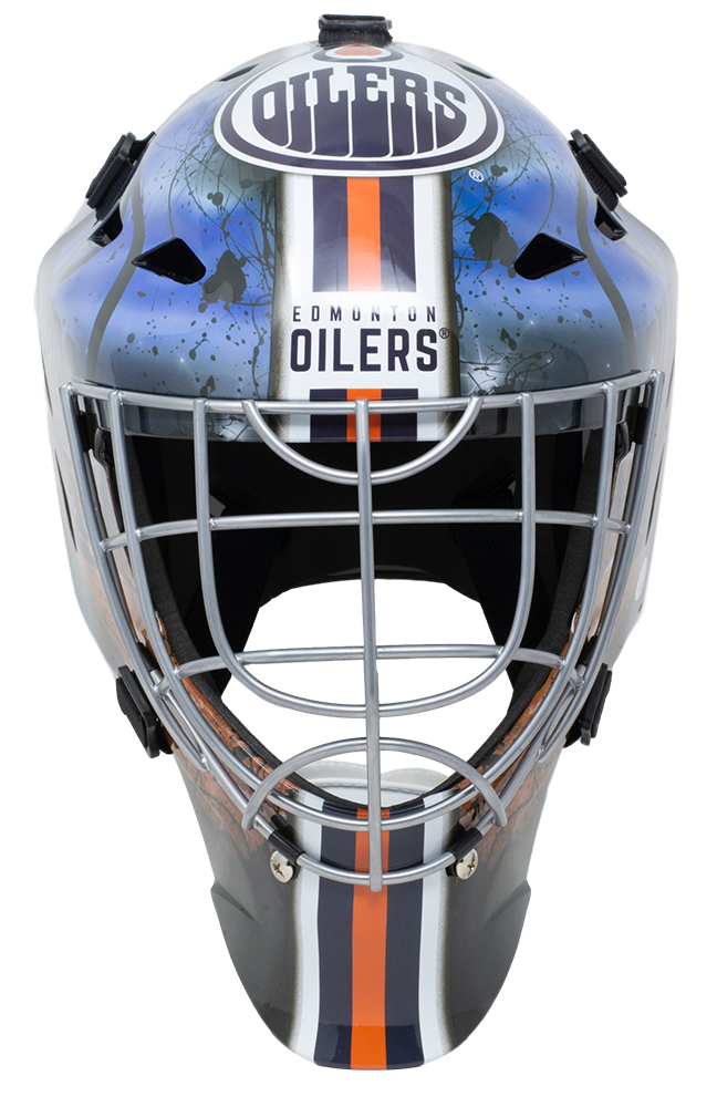 Grant Fuhr Signed Oilers Full-Size Goalie Mask Inscribed "HOF 03" (JSA ...
