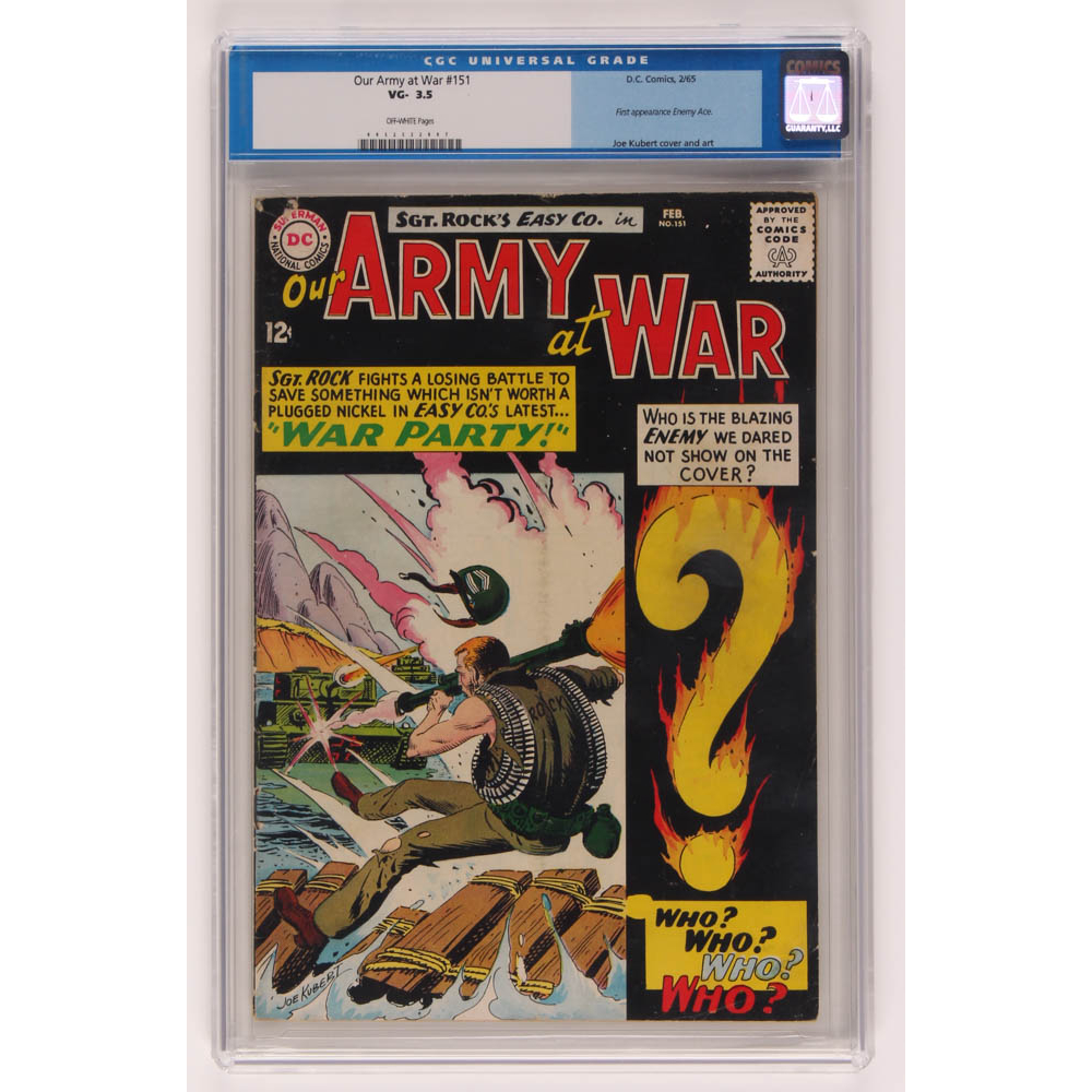 1965 "Our Army at War" Issue #151 Marvel Comic Book (CGC 3.5 ...