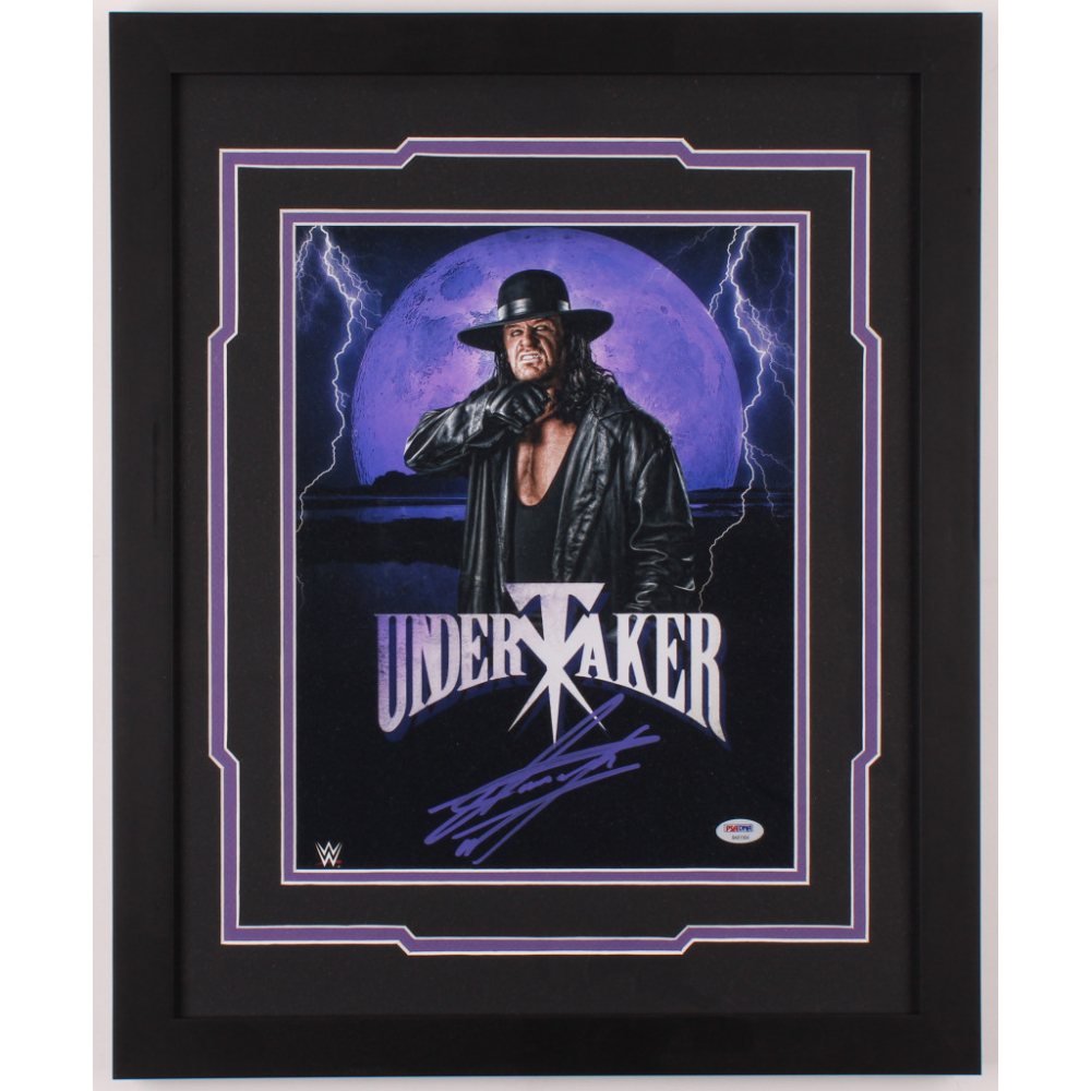 The Undertaker Signed WWE 18x22 Custom Framed Photo Display (PSA ...