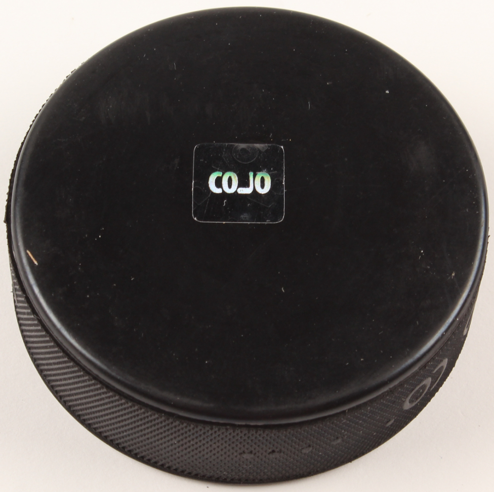 Isac Lundestrom Signed Team Sweden Logo Hockey Puck (COJO COA ...