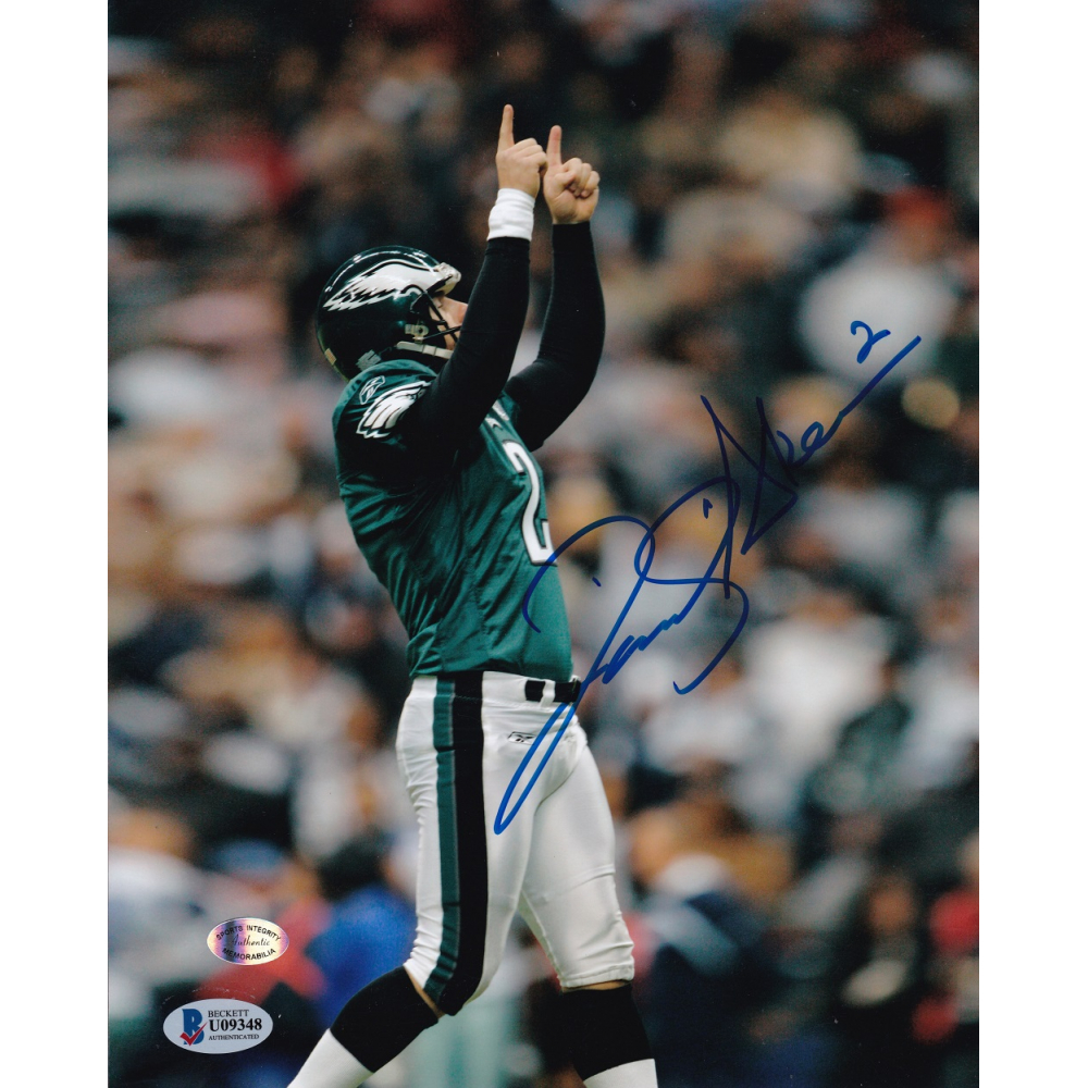 David Akers Signed Eagles 8x10 Photo (Beckett & SI) | Pristine Auction