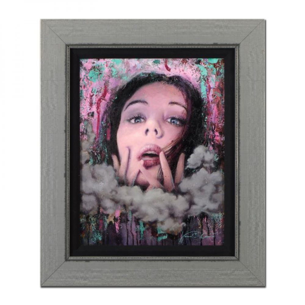 Vincent Cacciotti Signed "Paranoid" 21x25 Custom Framed Original Oil ...