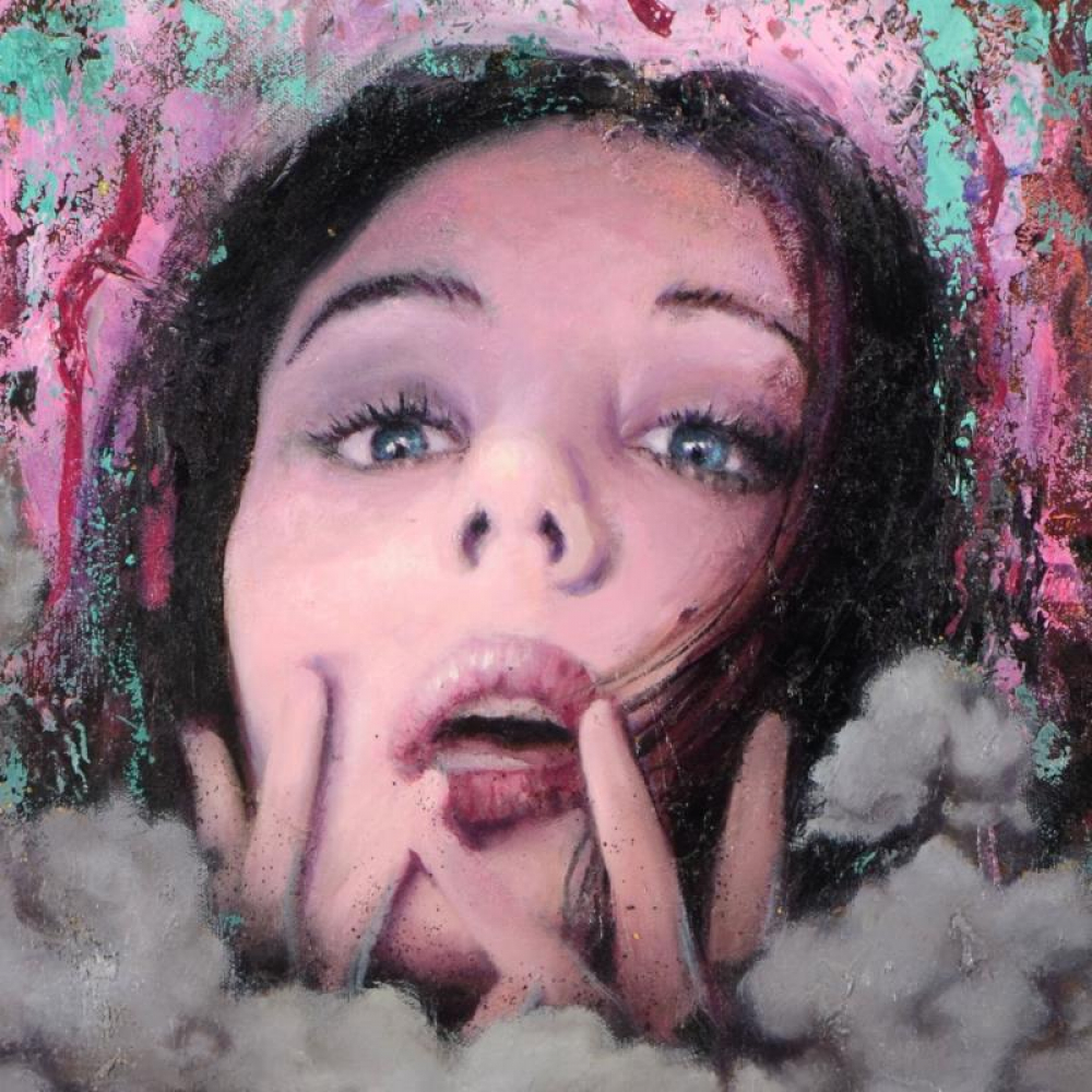 Vincent Cacciotti Signed "Paranoid" 21x25 Custom Framed Original Oil ...