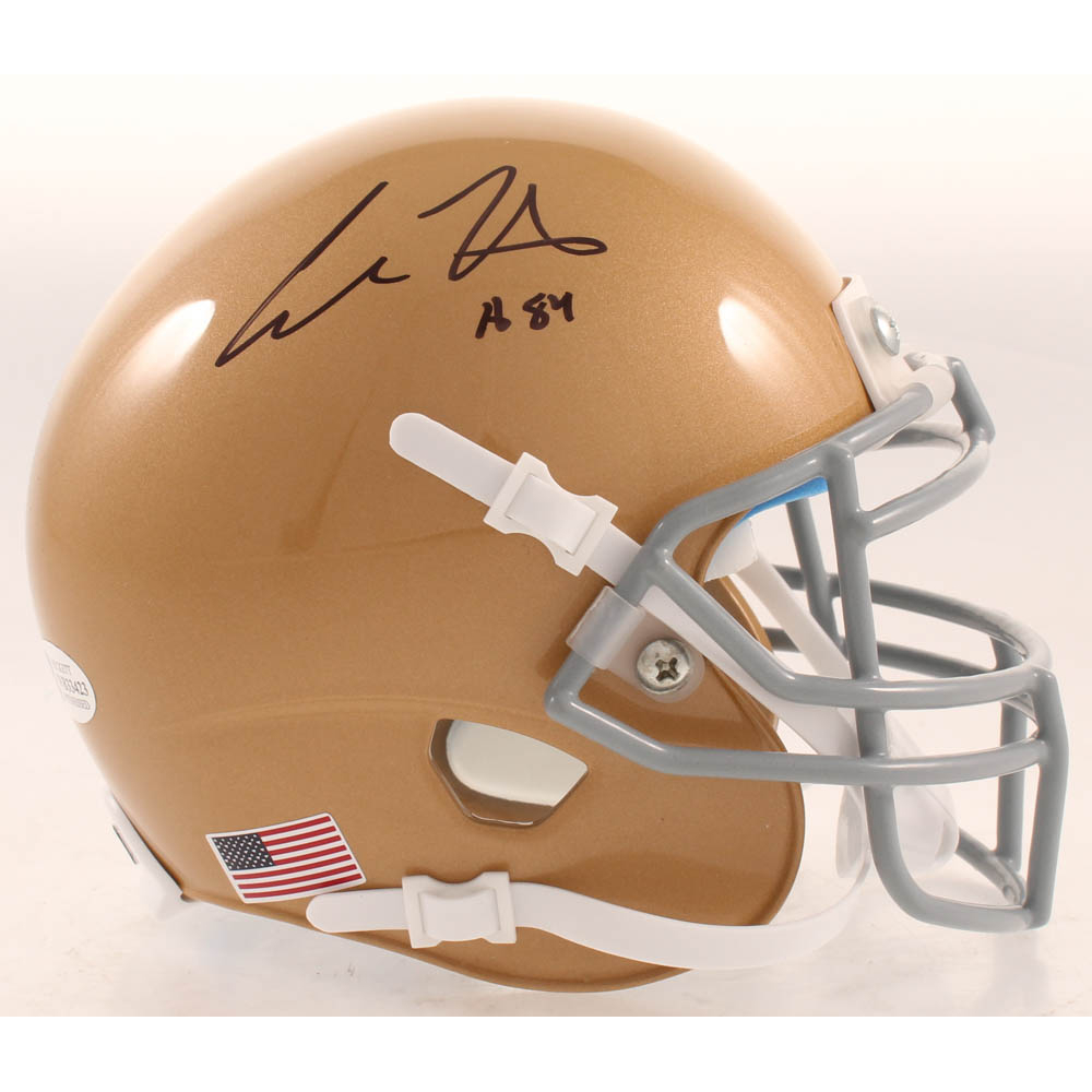 Cole Kmet Signed Notre Dame Fighting Irish Mini Helmet (Beckett ...