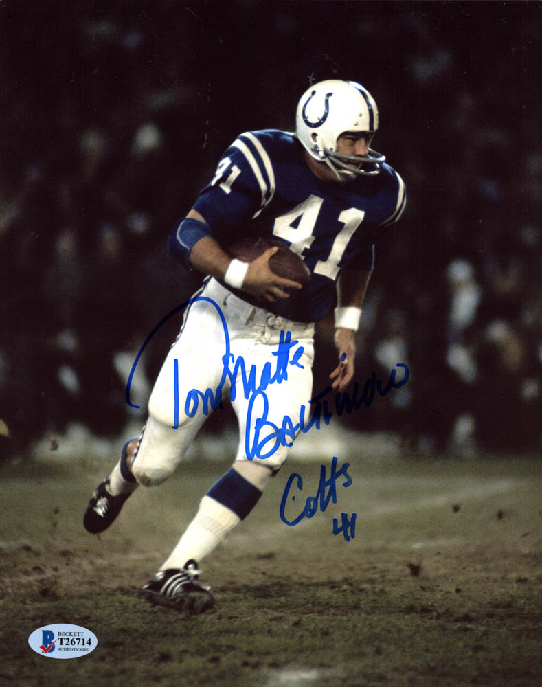 Tom Matte Signed Colts 8x10 Photo Inscribed "Baltimore Colts" (Beckett ...