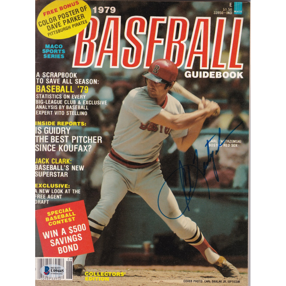 Carl Yastrzemski Signed 1979 Baseball Guidebook Magazine (Beckett COA ...