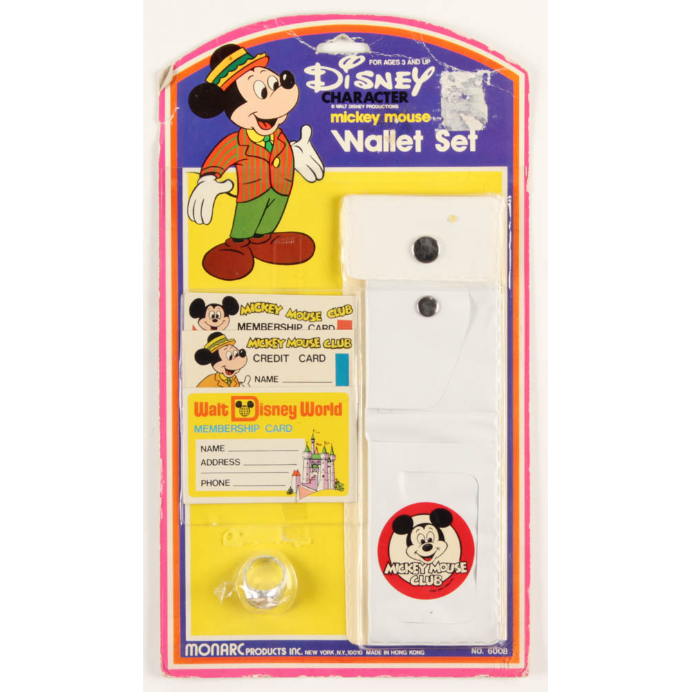 Vintage Disney World Mickey Mouse Club Wallet Set with Ring ...