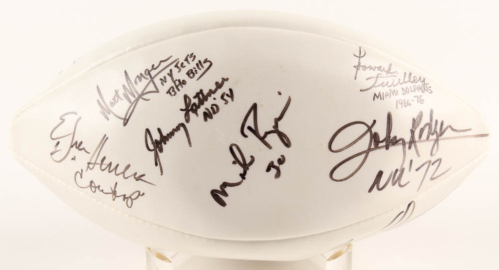 Official NFL Football with Display Case Signed by (8) with Joe Bellino ...