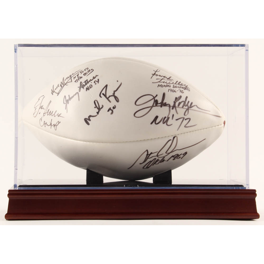Official NFL Football with Display Case Signed by (8) with Joe Bellino ...