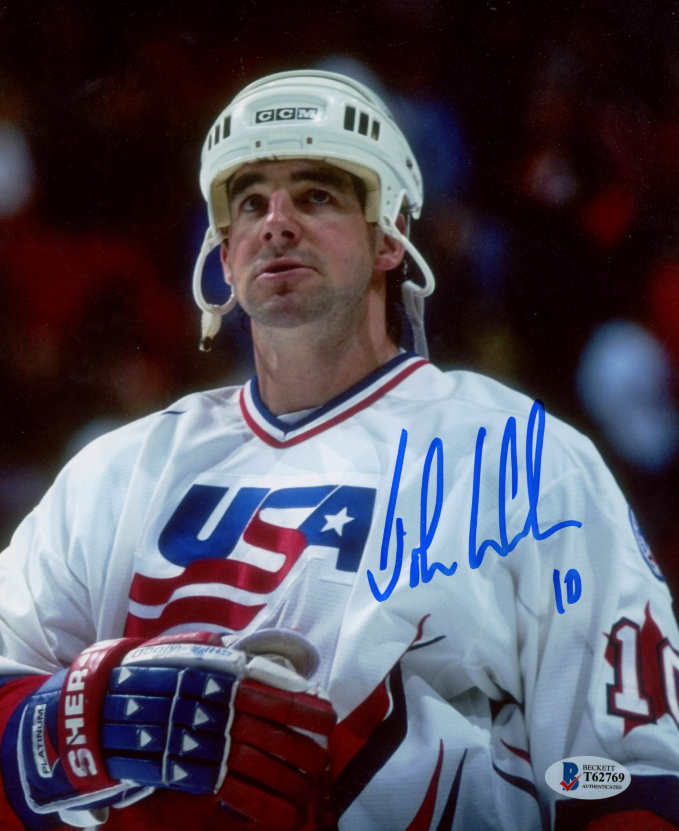 John LeClair Signed Team USA 8x10 Photo (Beckett COA) | Pristine Auction