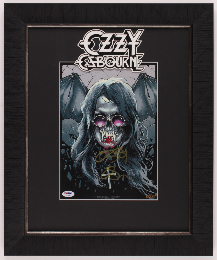 Ozzy Osbourne Signed LE 17x20.5 Custom Framed Print Display (PSA ...