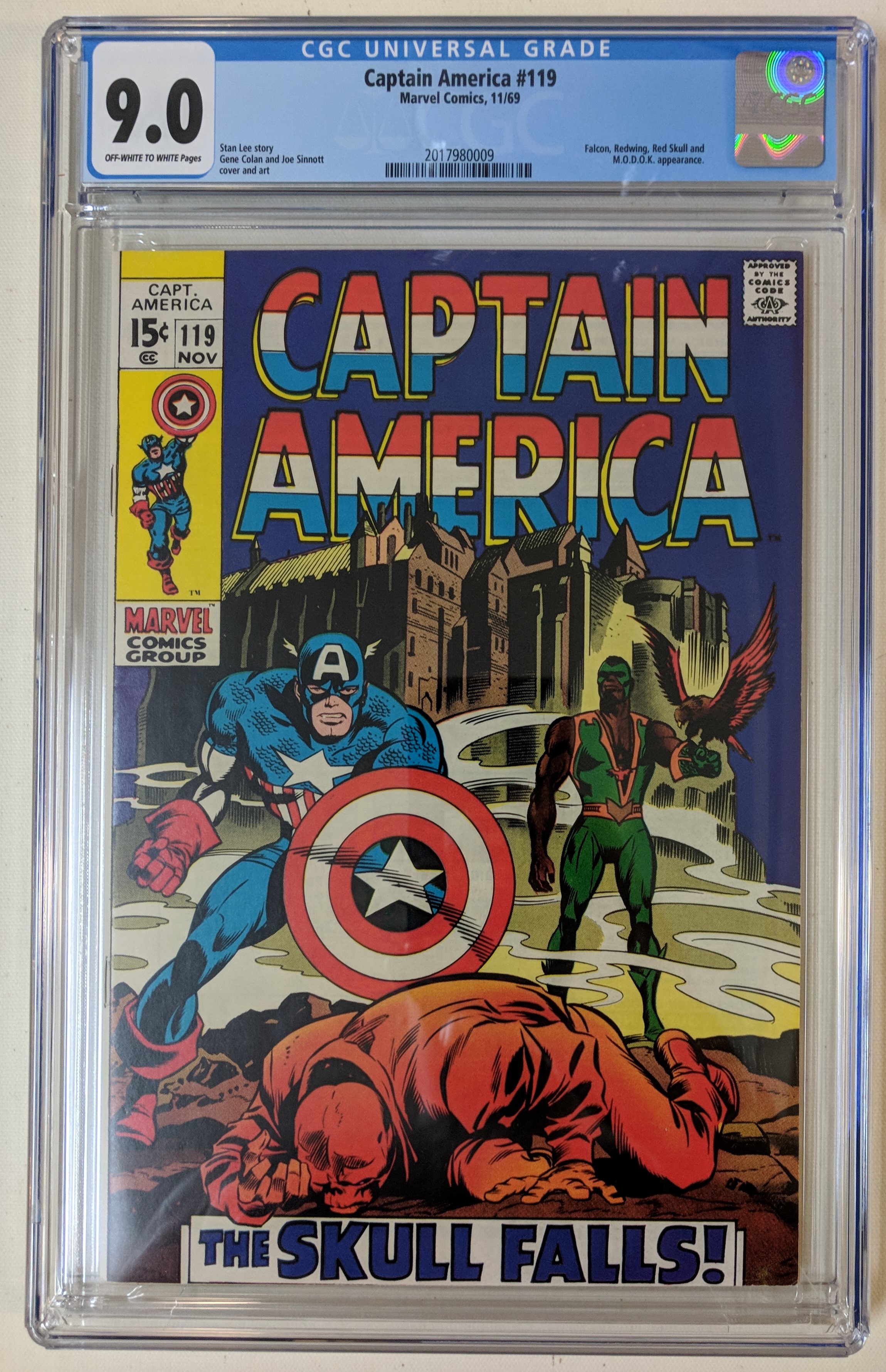 1969 "Captain America" Issue #119 Marvel Comic Book (CGC 9.0 ...