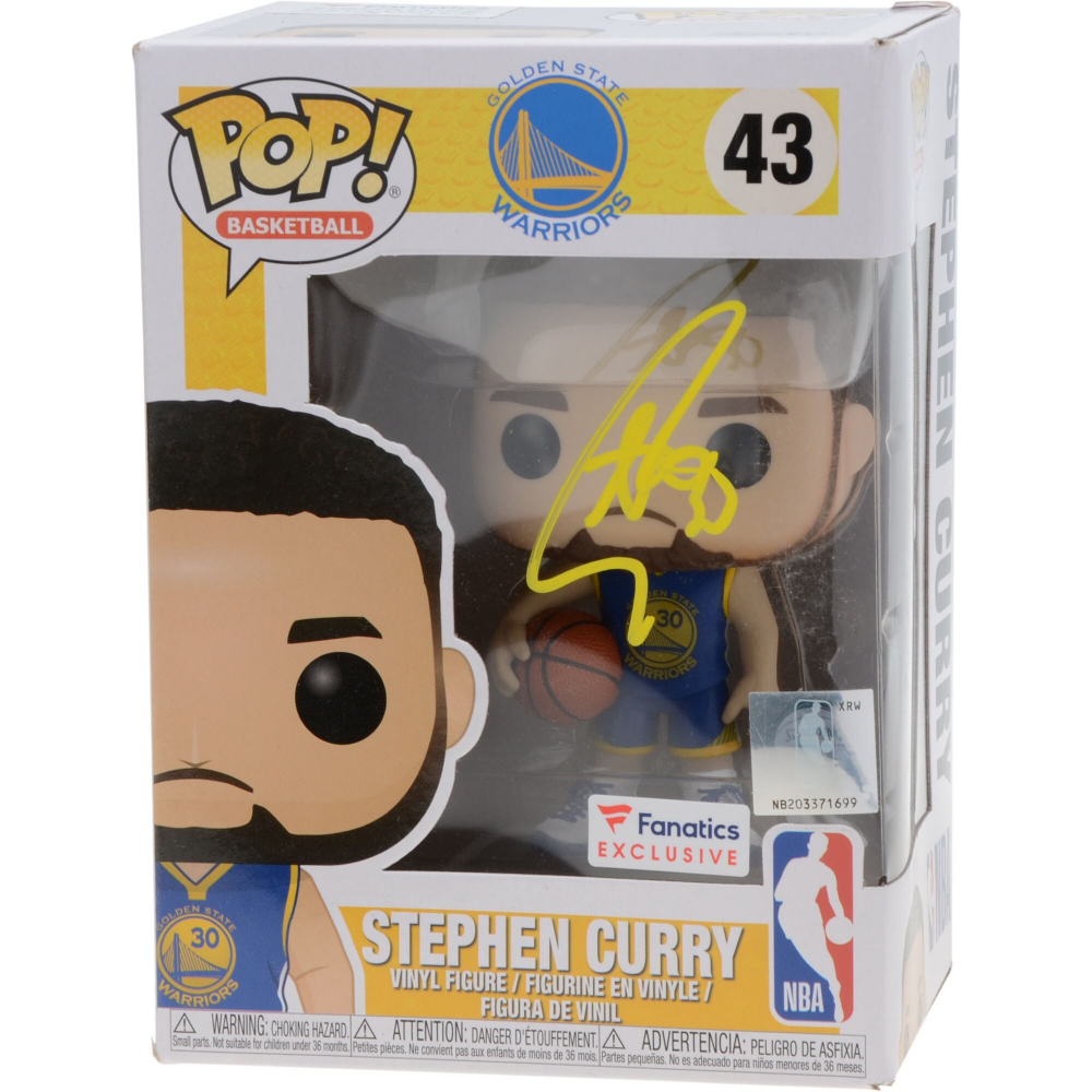 Stephen Curry Signed Warriors #43 LE Funko Pop Vinyl Figure (Fanatics ...
