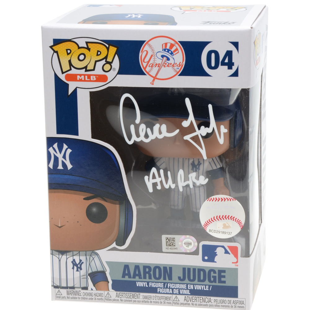 Aaron Judge Signed Yankees #04 LE Funko Pop Vinyl Figure Inscribed "All ...