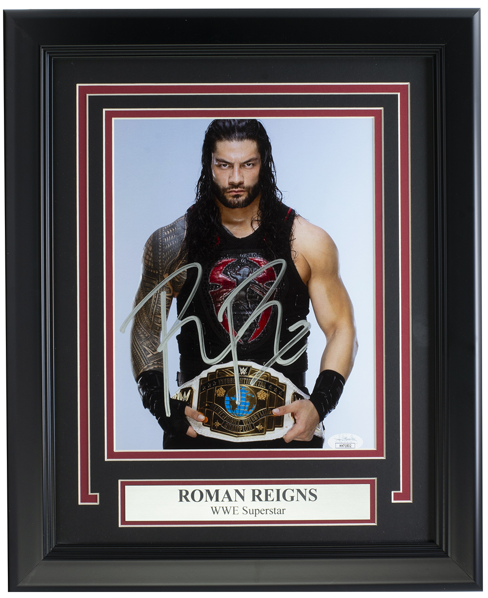 Roman Reigns Signed WWE 11x14 Custom Framed Photo (JSA COA) | Pristine ...