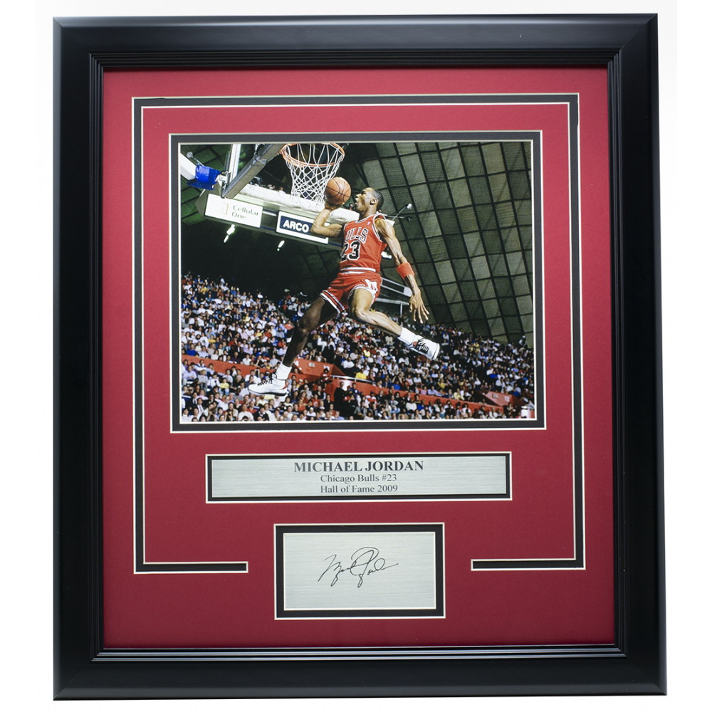 Michael Jordan Bulls 14x18 Custom Framed Photo Display | Pristine Auction