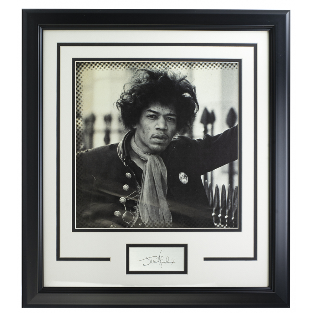 Jimi Hendrix 16x19 Custom Framed Photo Display | Pristine Auction