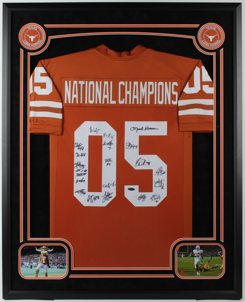 National Champions 34x42 Custom Framed Jersey Display Signed by (20 ...