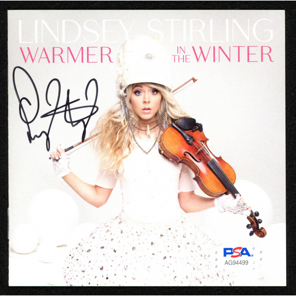 Lindsey Stirling Signed "Warmer in the Winter" 4.5x4.5 CD Cover (PSA ...