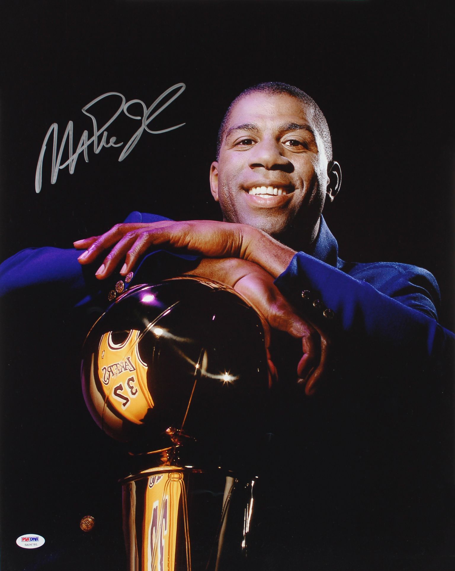 Magic Johnson Signed Lakers 16x20 Photo (PSA COA) | Pristine Auction