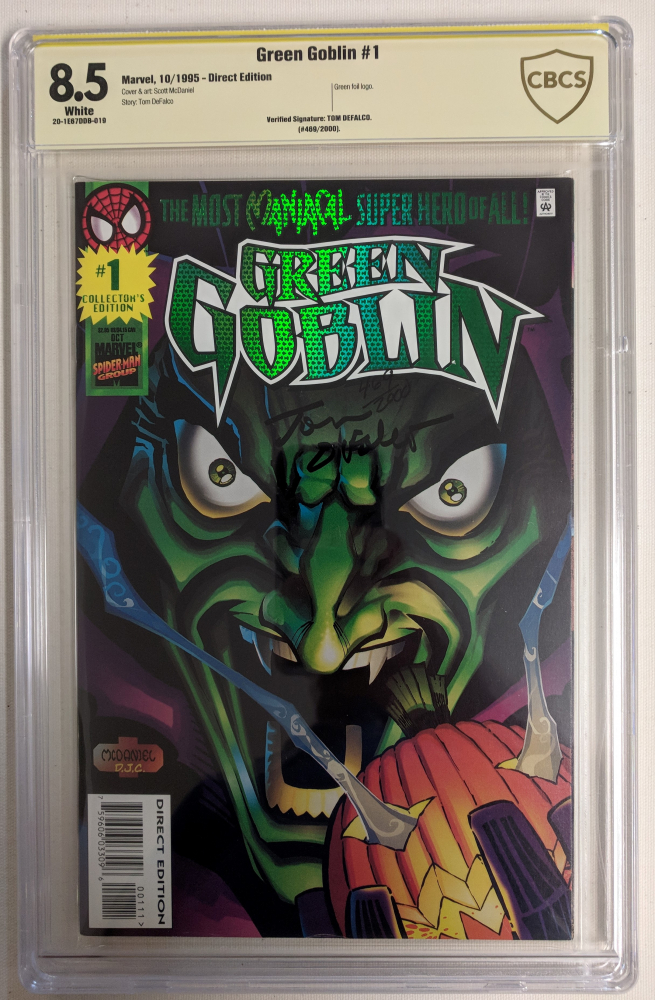 Tom Defalco Signed 1995 "Green Goblin" LE Issue #1 Marvel Comic Book ...