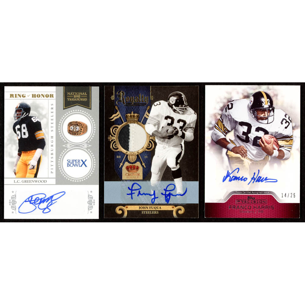 Lot of (3) Assorted Football Cards with 2010 Playoff National Treasures ...