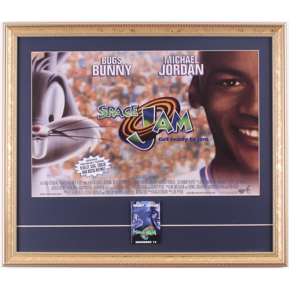 Michael Jordan "Space Jam" 18x21 Custom Framed Photo Display with Pre ...
