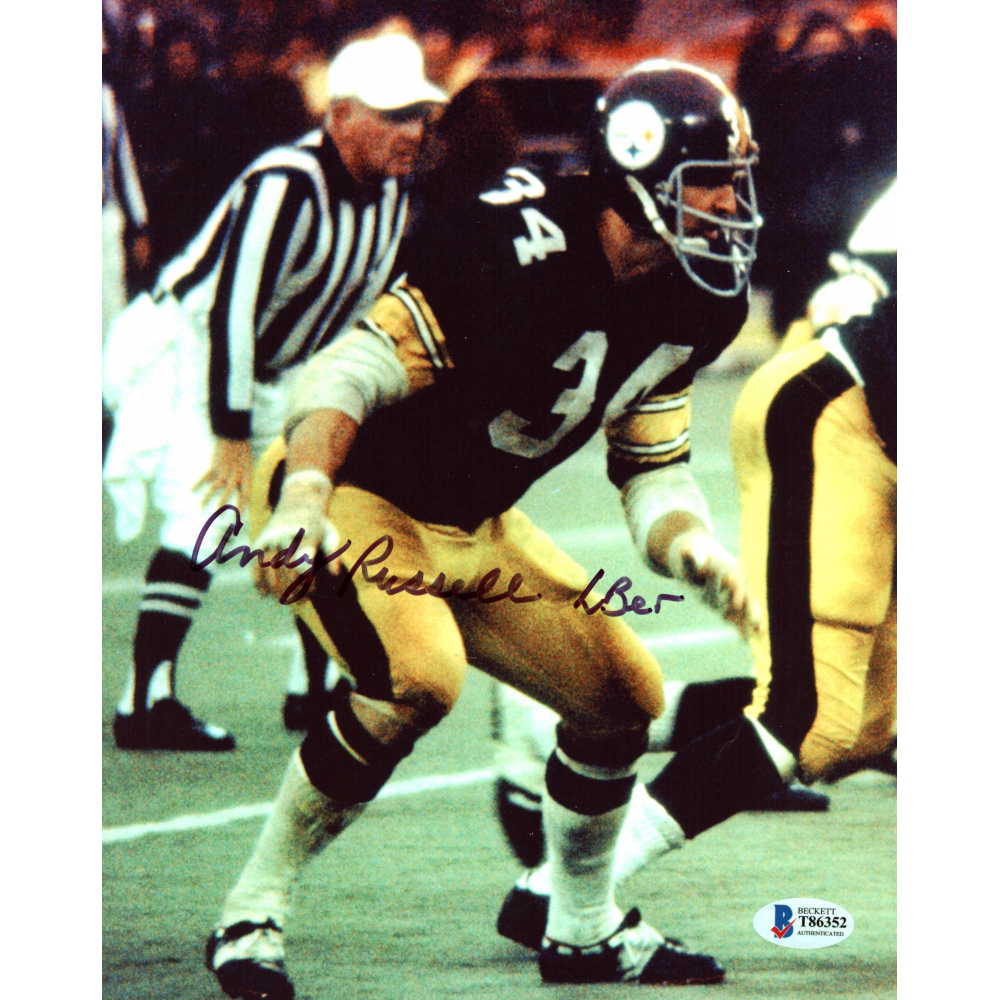 Andy Russell Signed Steelers 8x10 Photo Inscribed "LBer" (Beckett COA ...