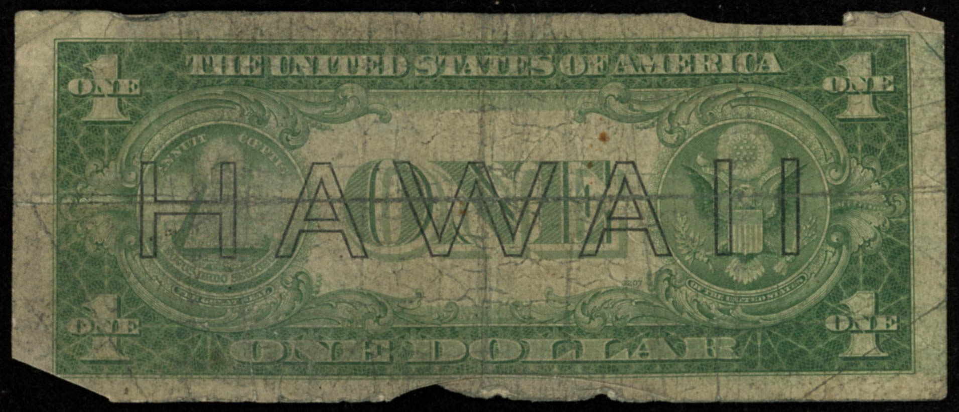 1935-A $1 One Dollar Hawaii Brown Seal Silver Certificate Bank Note ...