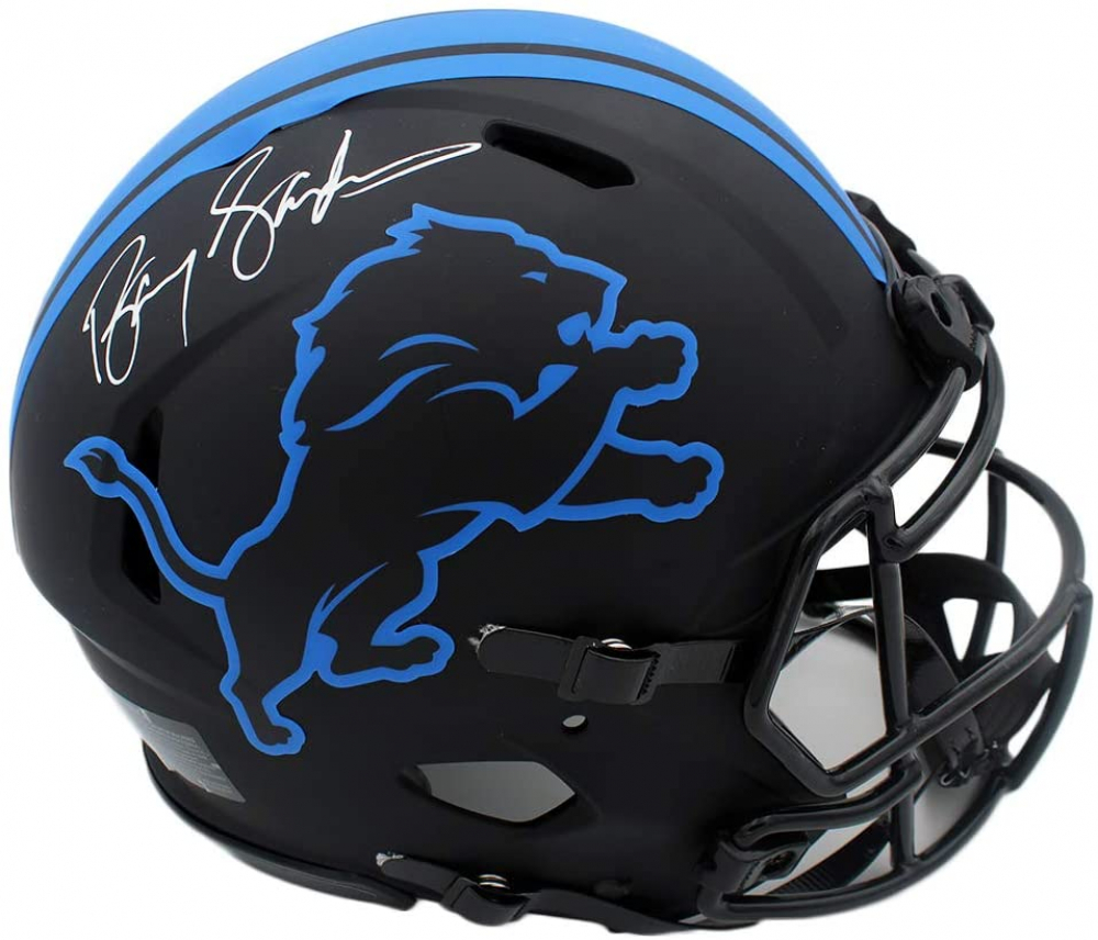 Barry Sanders Signed Lions Full-Size Authentic On-Field Eclipse ...