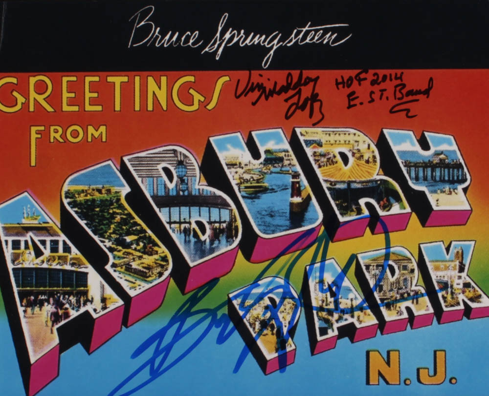 Bruce Springsteen & Vini "Mad Dog" Lopez Signed 9.5x12 Photo Inscribed ...