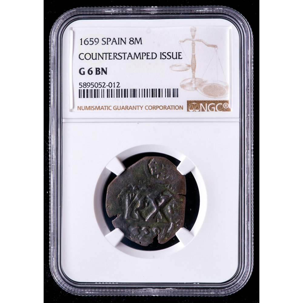 Philip IV 1659 Spain 4 Maravedis - Spanish Colonial Cob Coin (NGC G6 BN ...