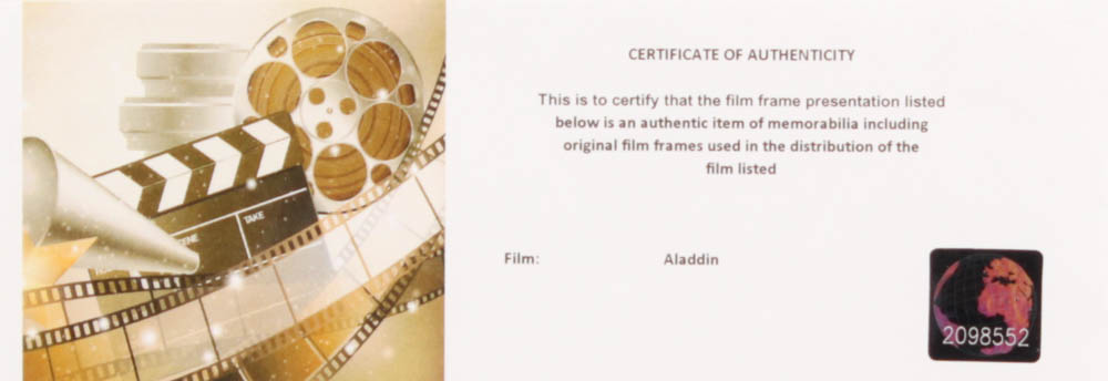 "Aladdin" LE 8x10 Custom Matted Original Film / Movie Cell Display ...