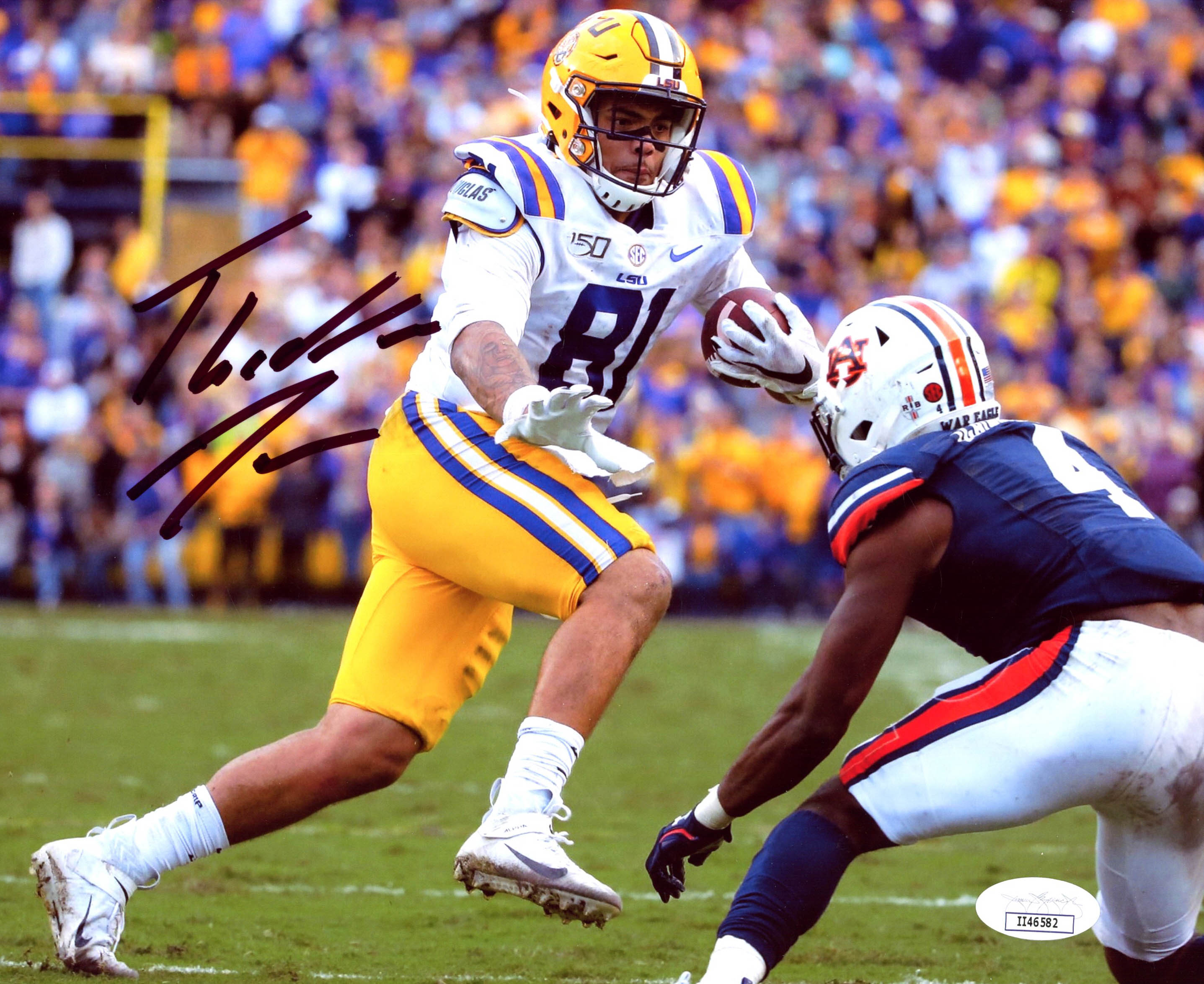 Thaddeus Moss Signed LSU Tigers 8x10 Photo (JSA COA) | Pristine Auction