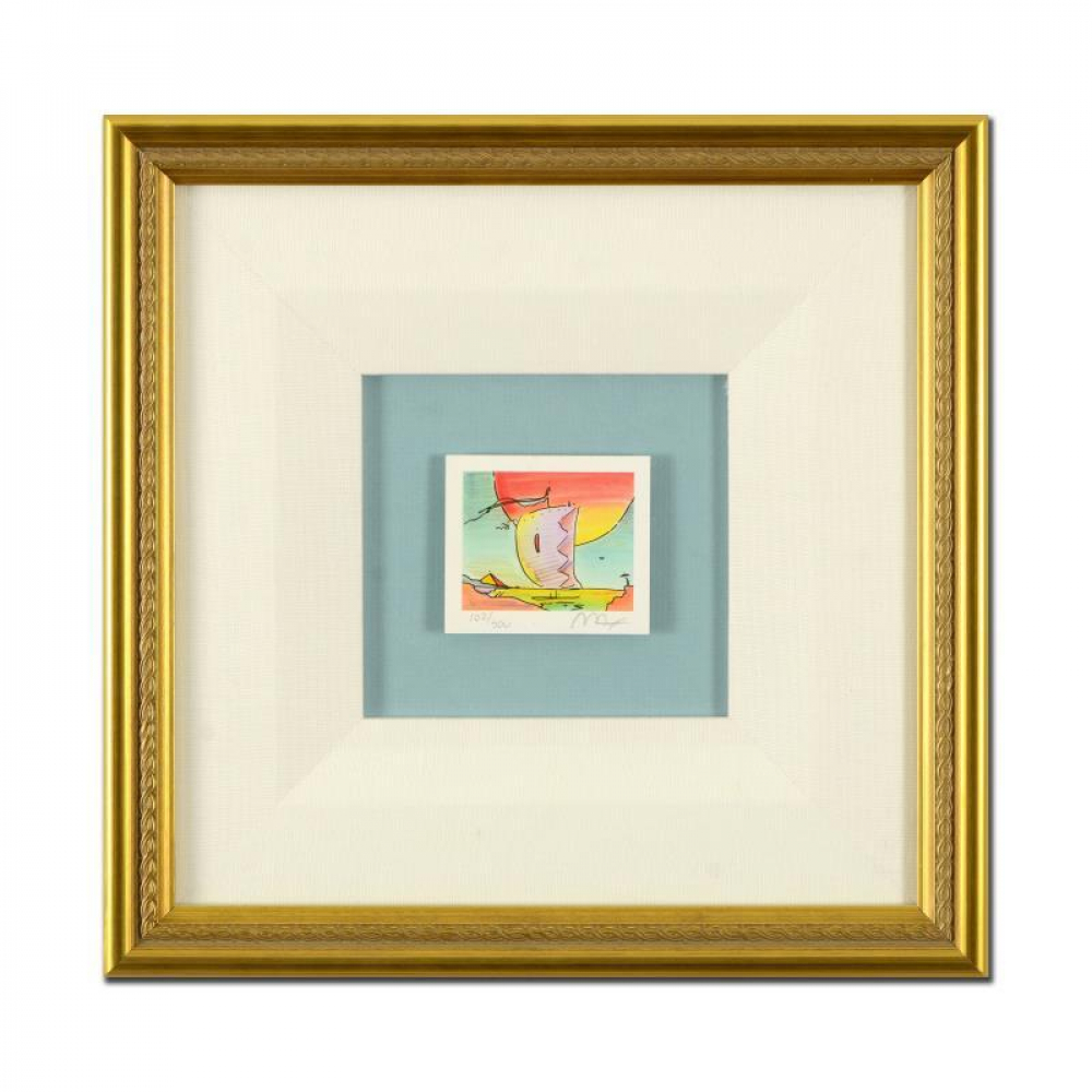 Peter Max Signed "Sailboat Series IV" Limited Edition 13x13 Custom ...