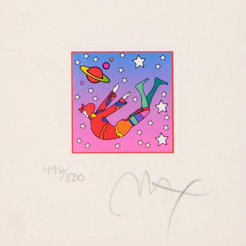 Peter Max Signed "Cosmic Flyer in Space Ver II" Limited Edition 13x12 ...
