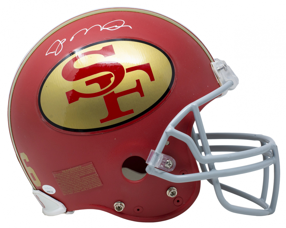 Joe Montana Signed 49ers Full-Size Authentic On-Field Matte Red Helmet ...
