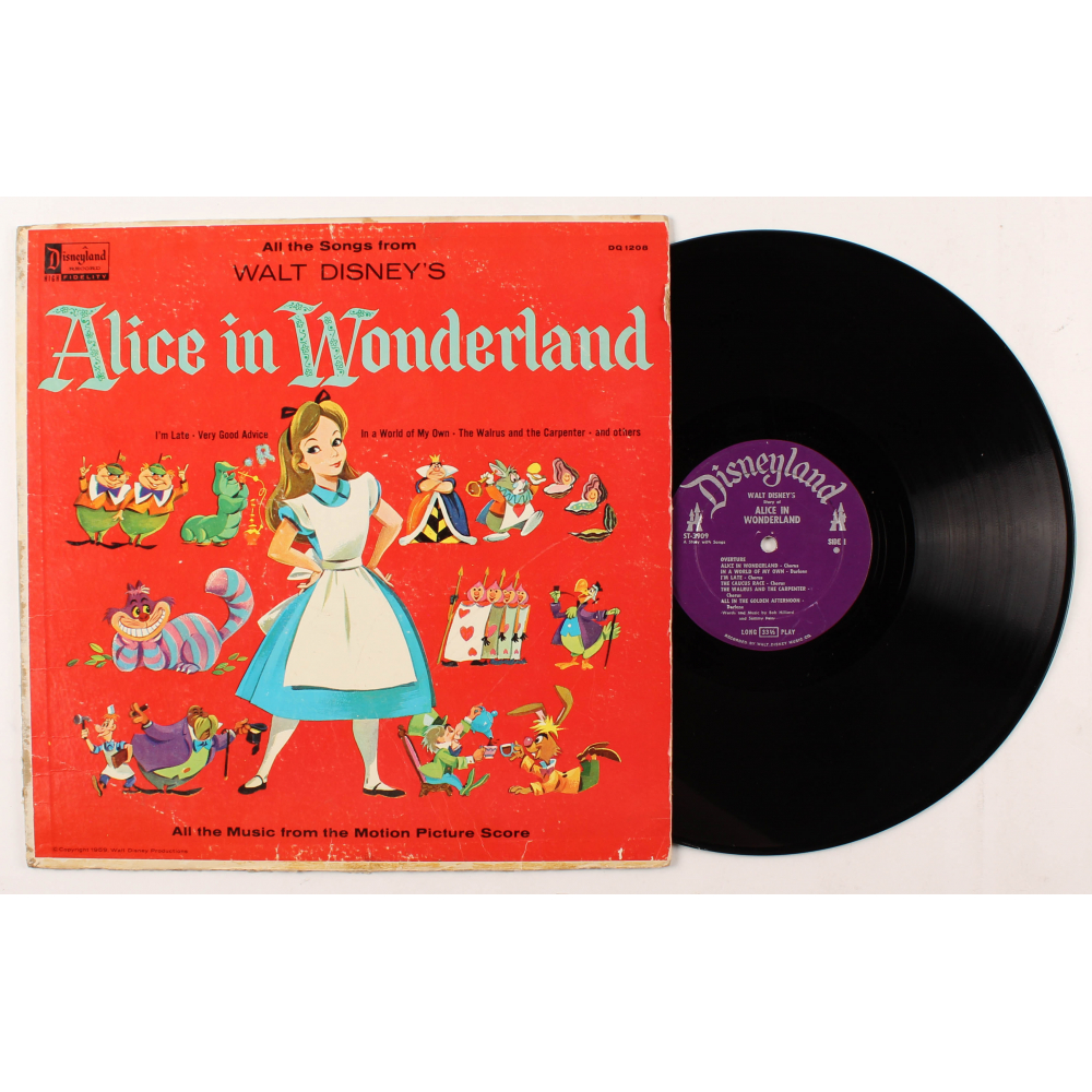 1959 Walt Disney's "Alice in Wonderland" Vinyl Record LP Album ...