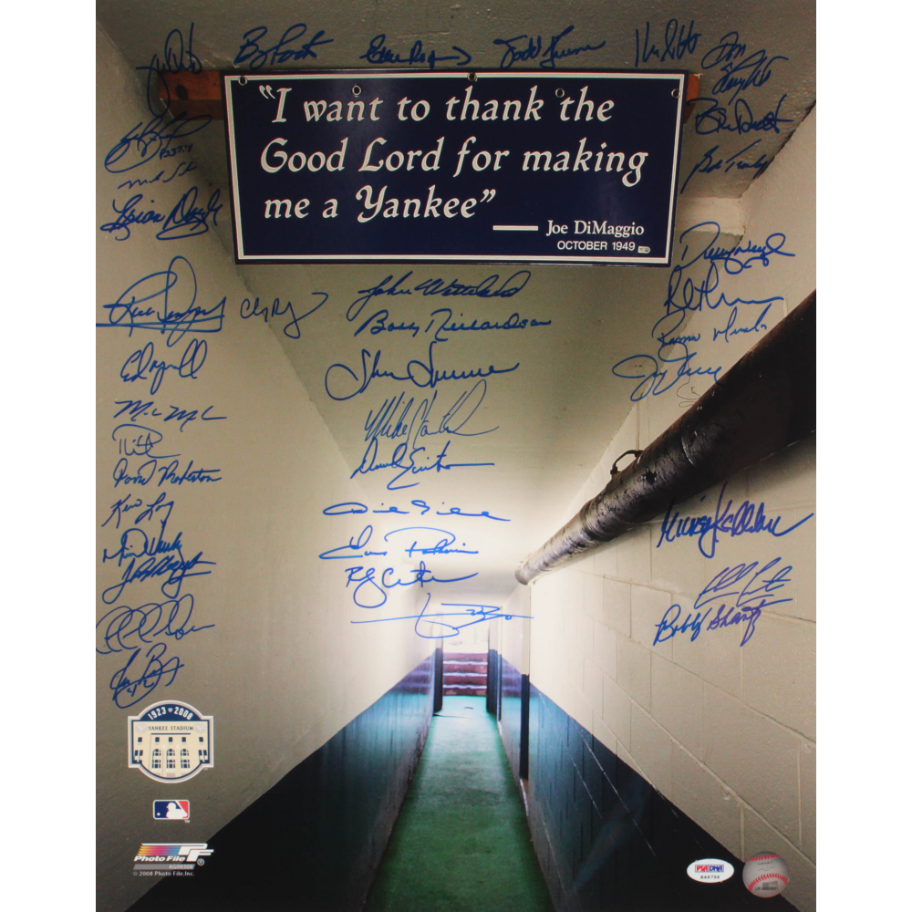 New York Yankees Greats 16x20 Lithograph Signed by (37) with Bobby Richardson, Bobby Shantz ...