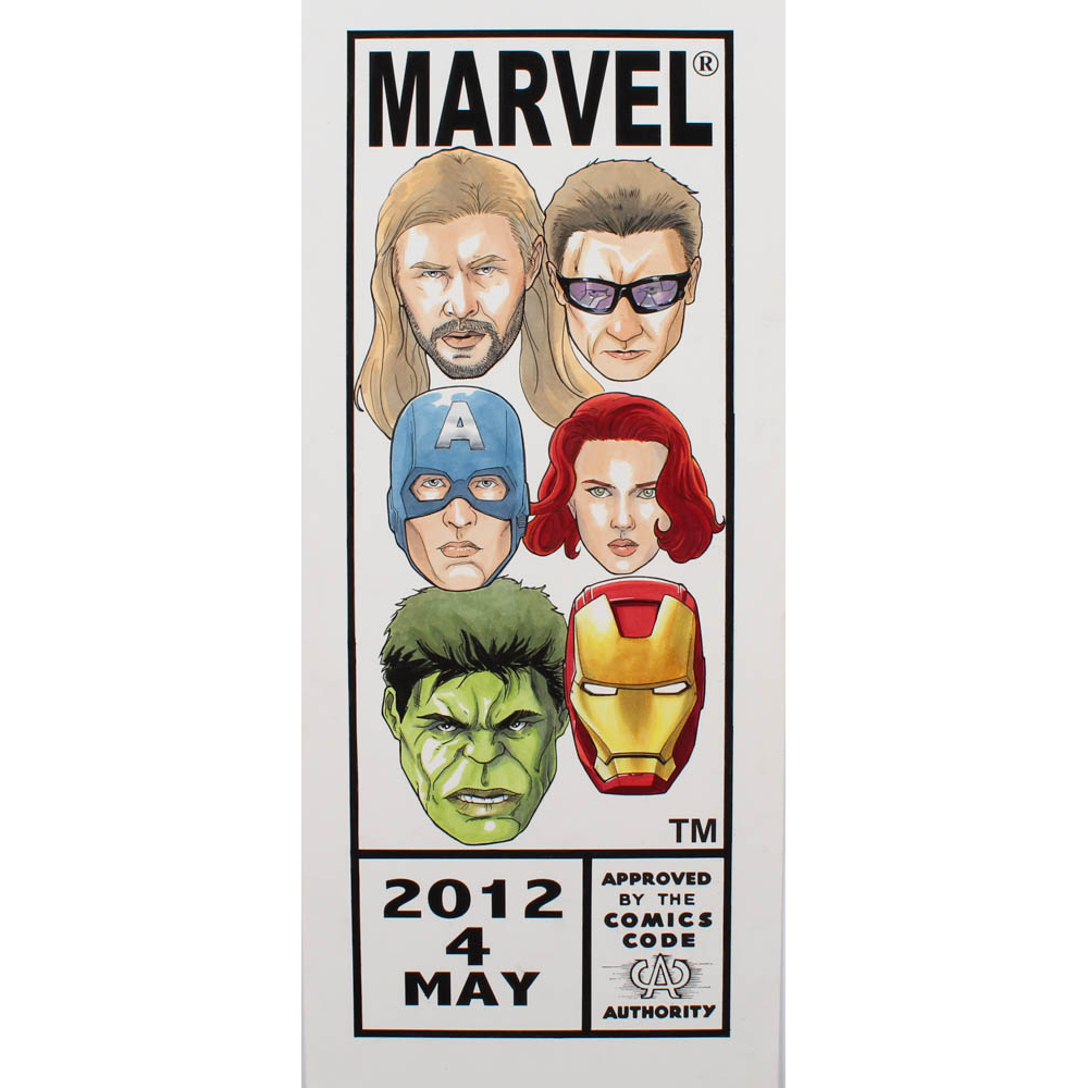 Tom Hodges - The Avengers - Marvel Comics - "Corner Box" - ORIGINAL 7.5 ...