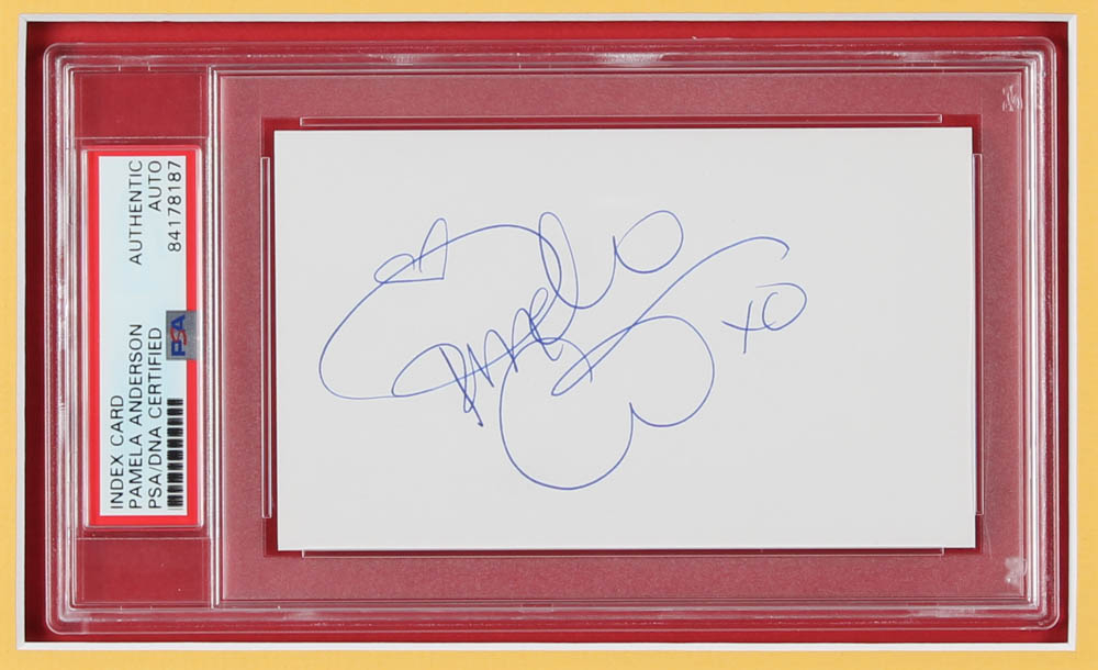 Pamela Anderson Signed 12x20 Custom Matted Cut Display Inscribed "XO ...