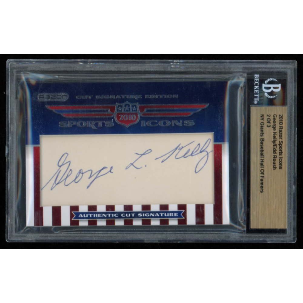 Edd Roush & George Kelly Signed 2010 Razor Sport Icons Cut (BGS ...