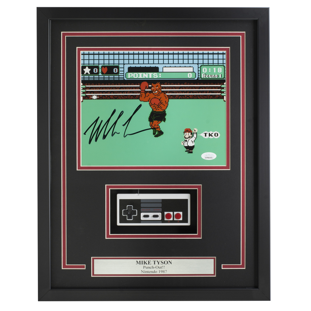 Mike Tyson Signed "Punch-Out!!" 15x19 Custom Framed Photo Display with ...