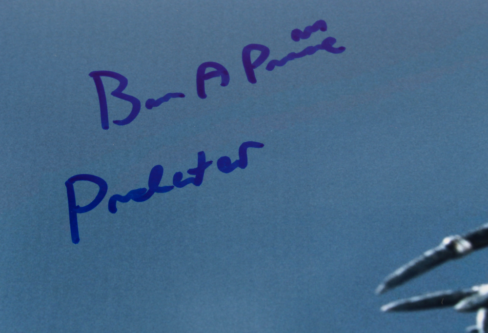 Brian A. Prince Signed "The Predator" 16x20 Photo Inscribed "Predator ...
