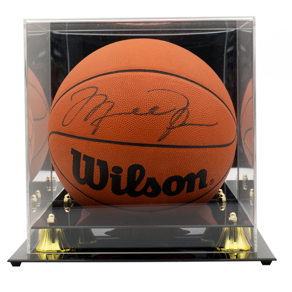 Michael Jordan Signed Wilson Jet Basketball With Display Case (JSA LOA ...